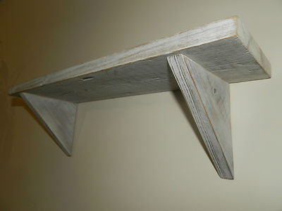 Vintage Shabby chic country style rustic distressed white wash shelf ...